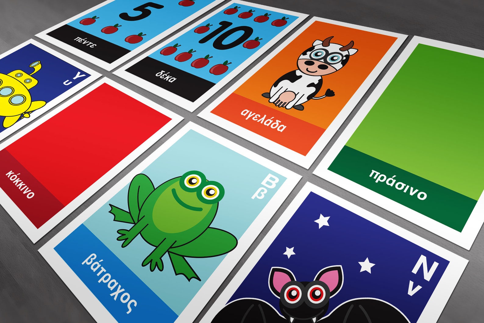 GREEK Flash Cards, Instant Download - Etsy UK