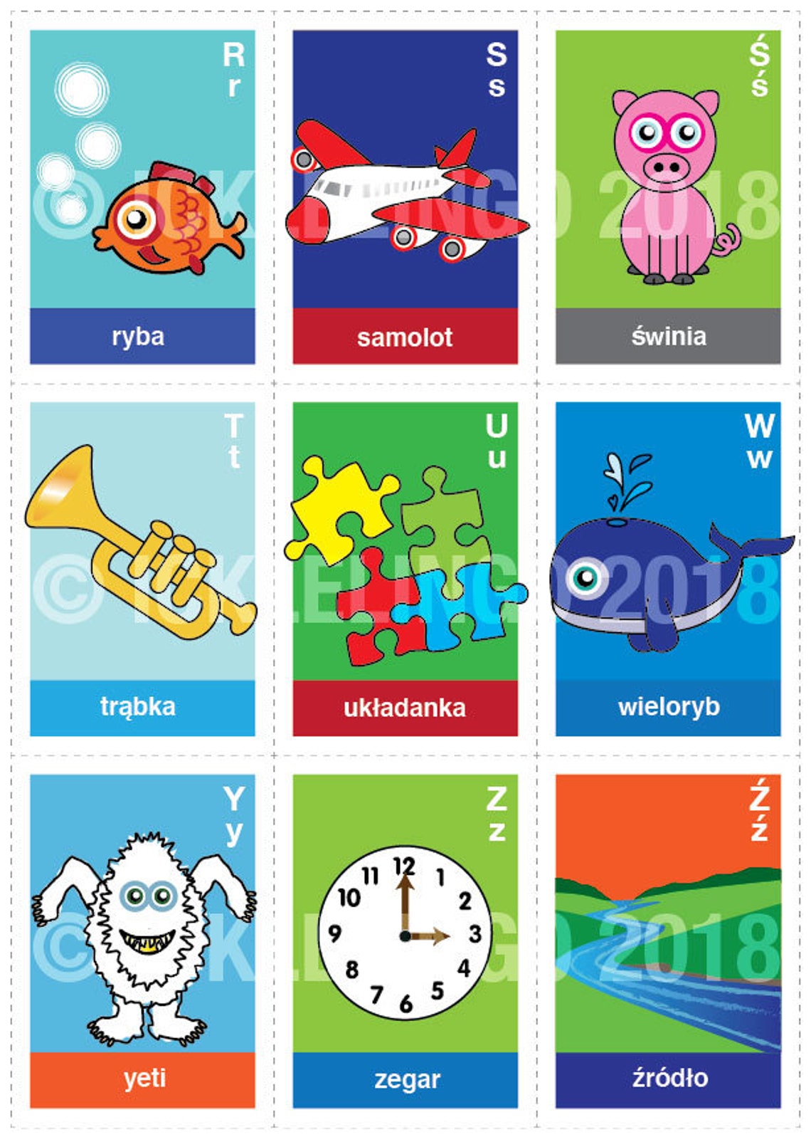 POLISH Flash Cards, Instant Download - Etsy UK