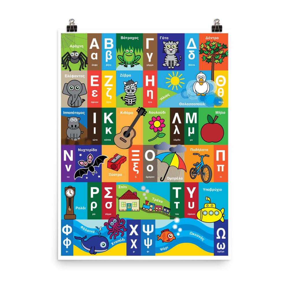 GREEK Alphabet Poster - Etsy