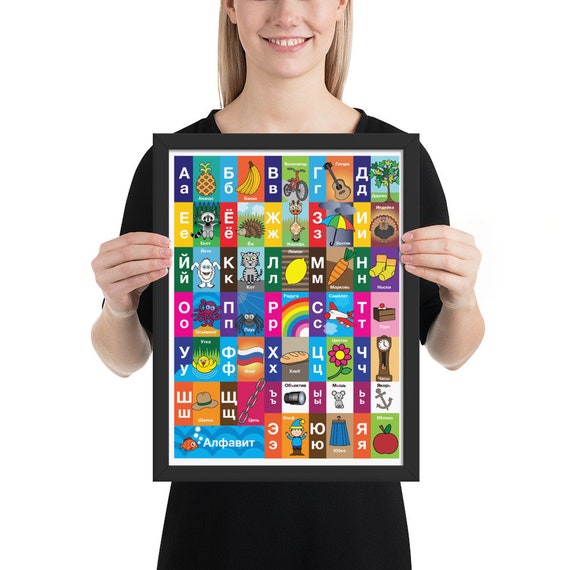 RUSSIAN Alphabet Poster | Etsy