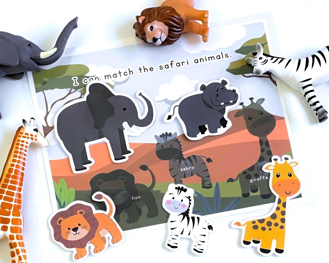 Safari Animal Shadow Matching Activity for Toddlers Learning Resources ...