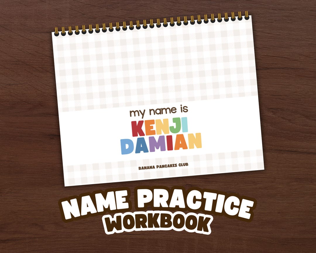 Personalized Name Tracing Workbook: English & Spanish (PDF Downloadable ...