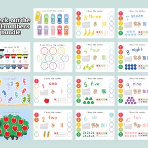 Train Number Matching Activity, Montessori Toddler Homeschool Learning ...