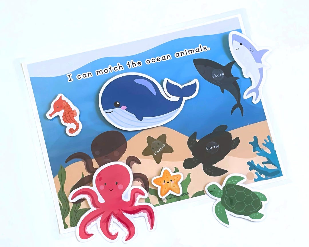 Ocean Animal Shadow Matching Activity for Toddlers Learning Resources ...