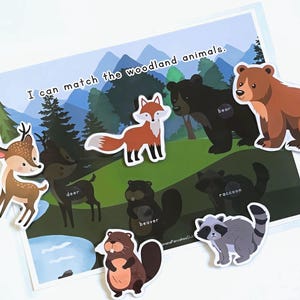Woodland Animal Shadow Matching Activity for Toddlers Learning ...