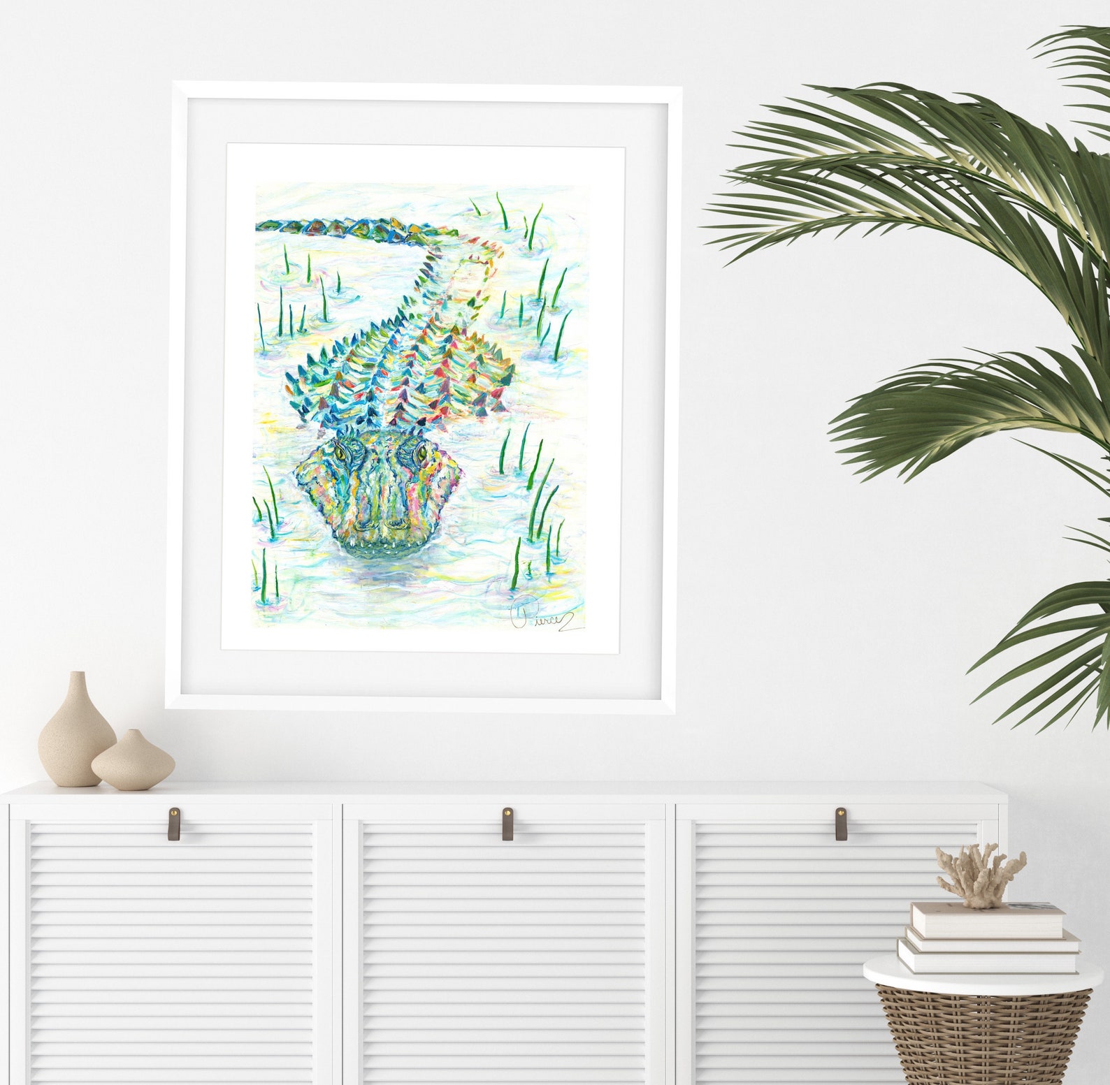 Alligator Print, Alligator Art, Southern Decor, Animal Art, Reptile Art ...