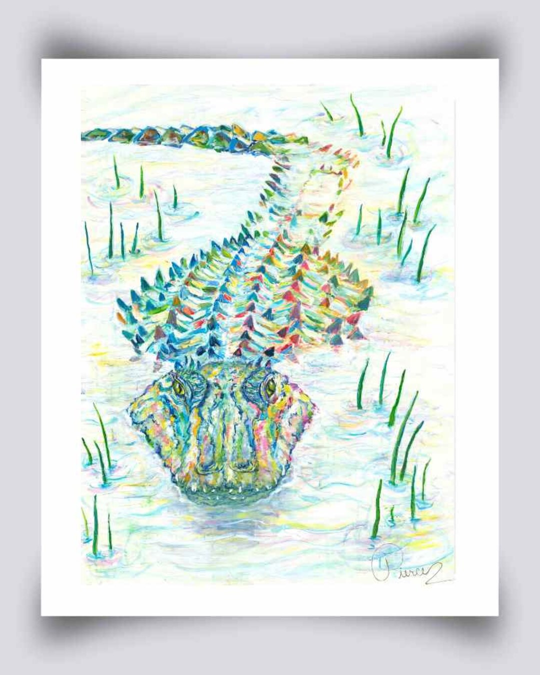 Alligator Print, Alligator Art, Southern Decor, Animal Art, Reptile Art ...