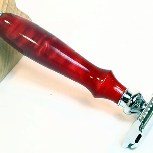 Double Edge Razor Ergonomic Handle in Candy Apple Red Acrylic - Etsy