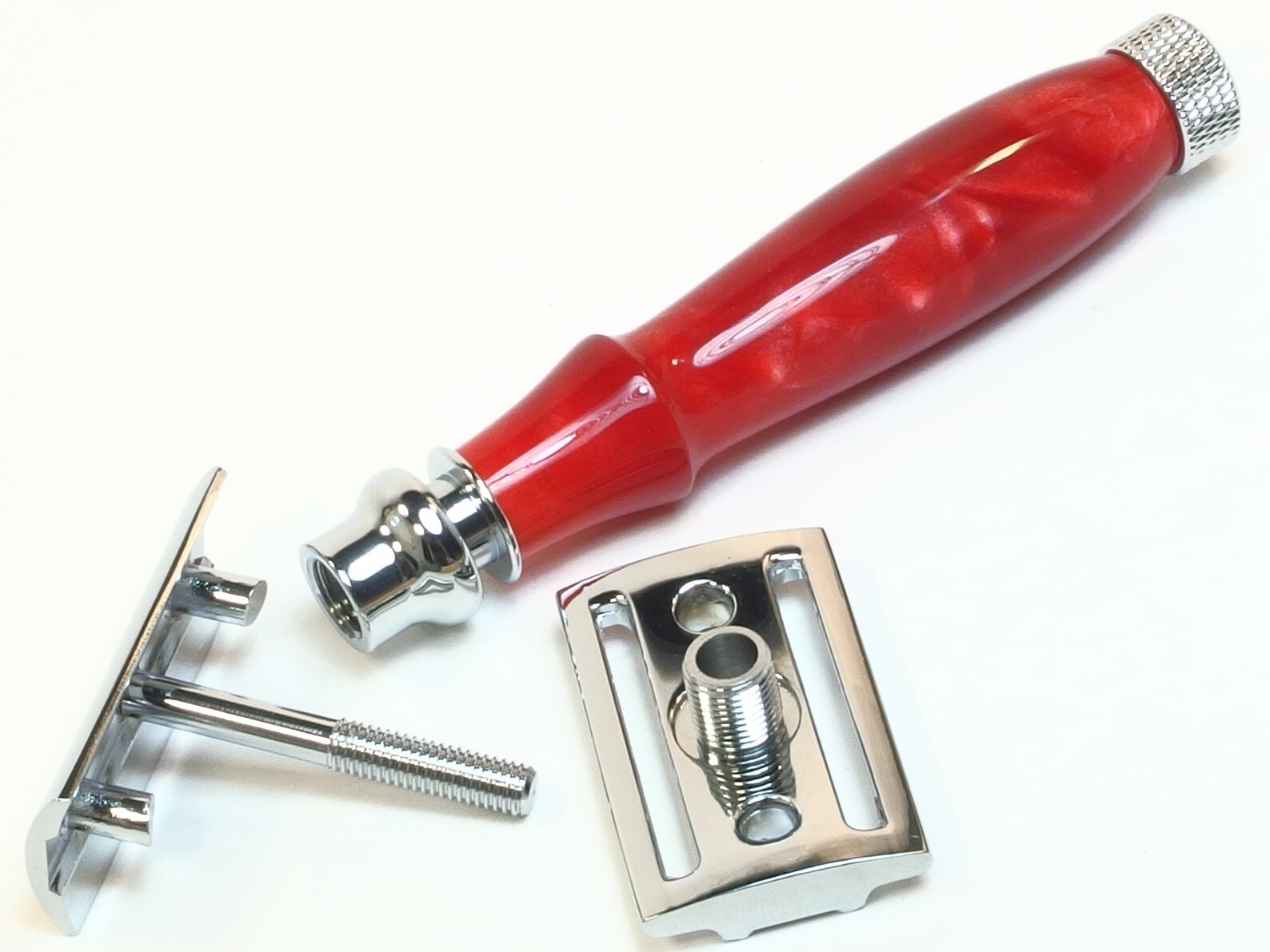 Double Edge Razor Ergonomic Handle in Candy Apple Red Acrylic | Etsy