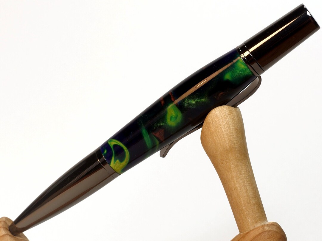 Pine Cone Pen With Cast Acrylic in a Gun Metal Setting - Etsy