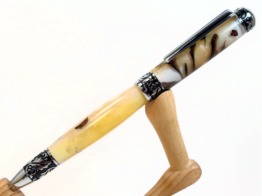 Pine Cone Pen Cast in Acrylic With Chrome Arbor Setting - Etsy