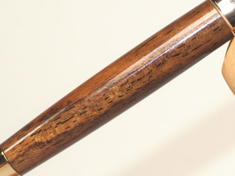 Zebra Wood Pen in Gold Setting, Handcrafted - Etsy