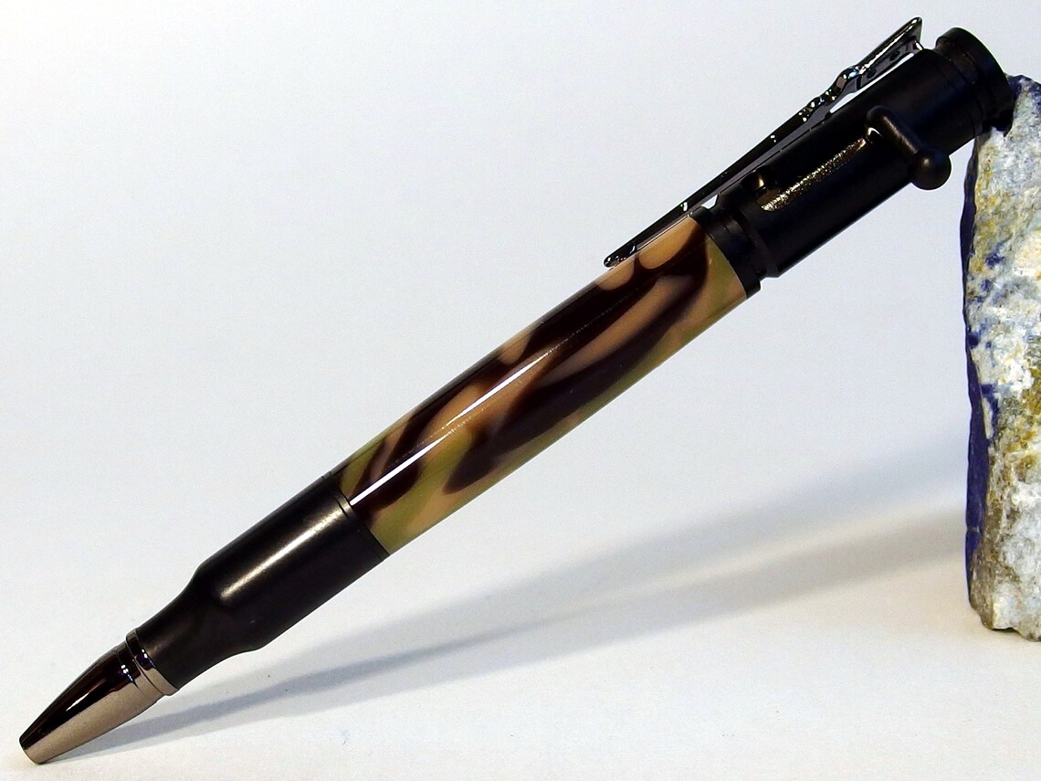 Camouflage Bolt Action Pen in Black Setting - Etsy
