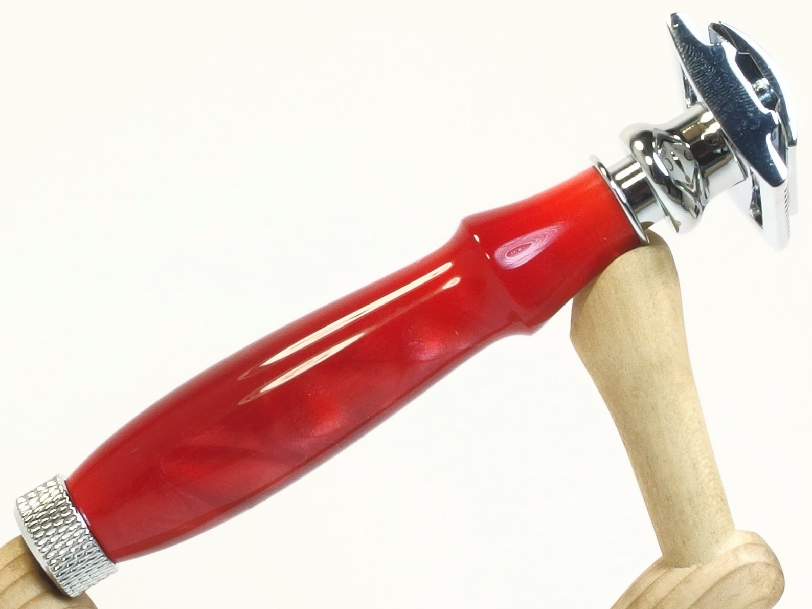 Double Edge Razor Ergonomic Handle in Candy Apple Red Acrylic | Etsy