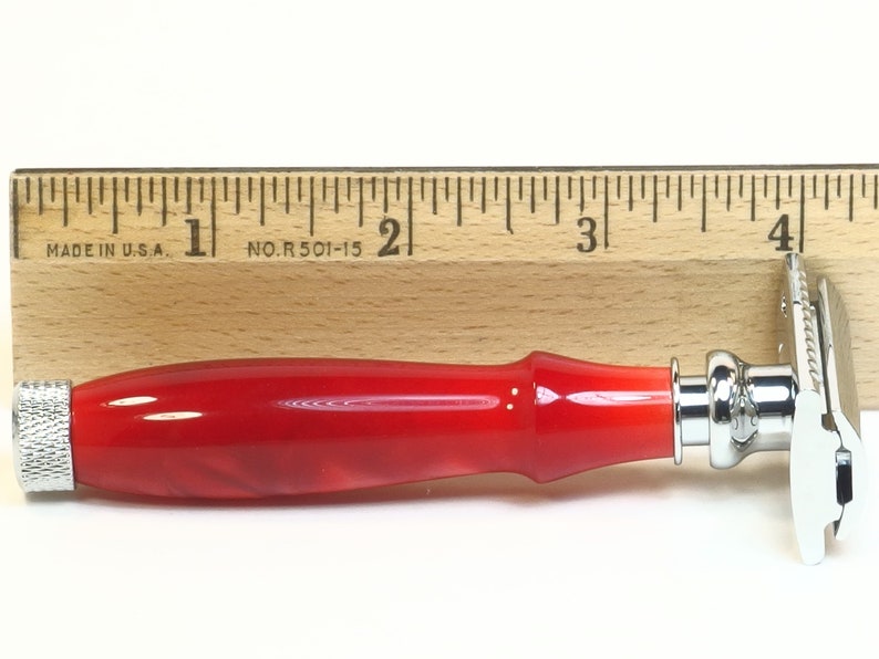 Double Edge Razor Ergonomic Handle in Candy Apple Red Acrylic | Etsy