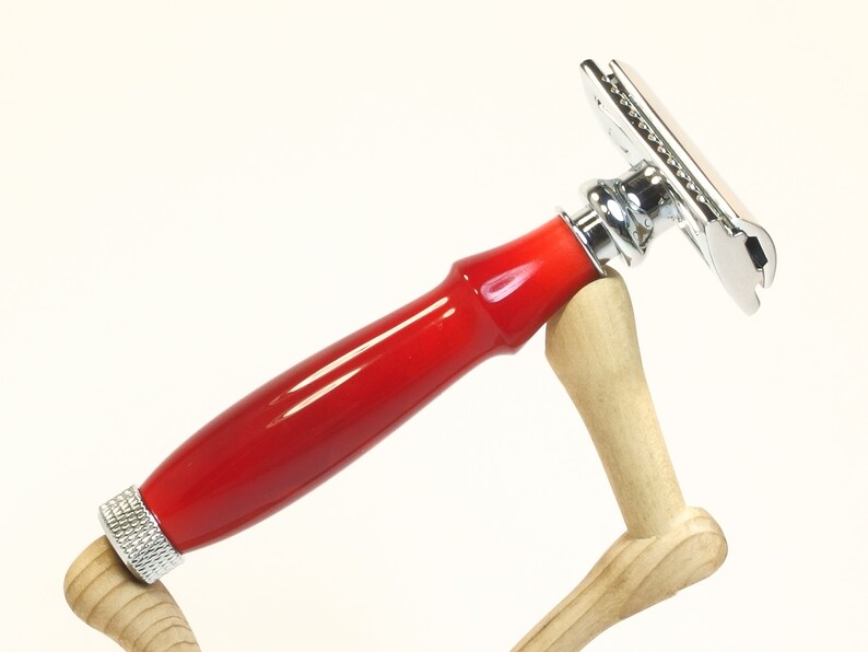 Double Edge Razor Ergonomic Handle in Candy Apple Red Acrylic | Etsy