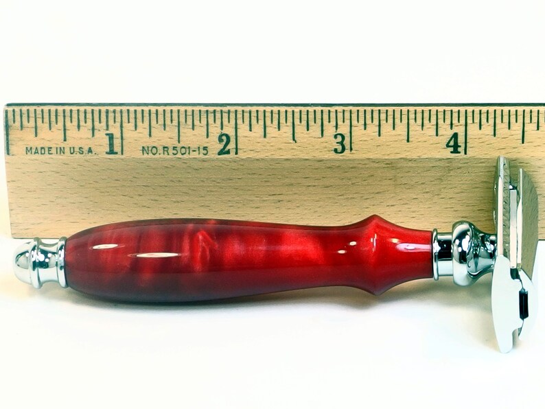 Double Edge Razor Ergonomic Handle in Candy Apple Red Acrylic - Etsy