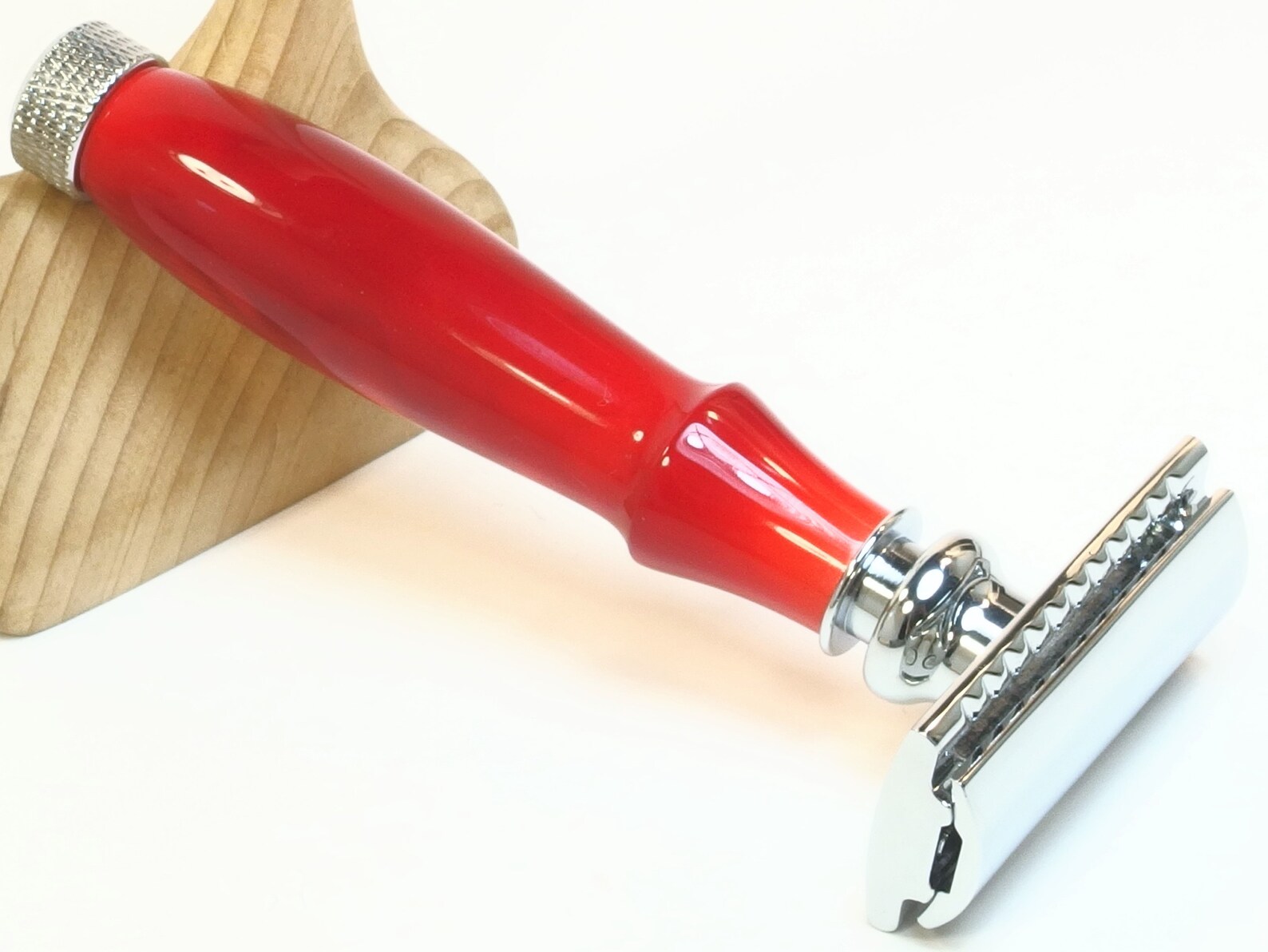 Double Edge Razor Ergonomic Handle in Candy Apple Red Acrylic | Etsy