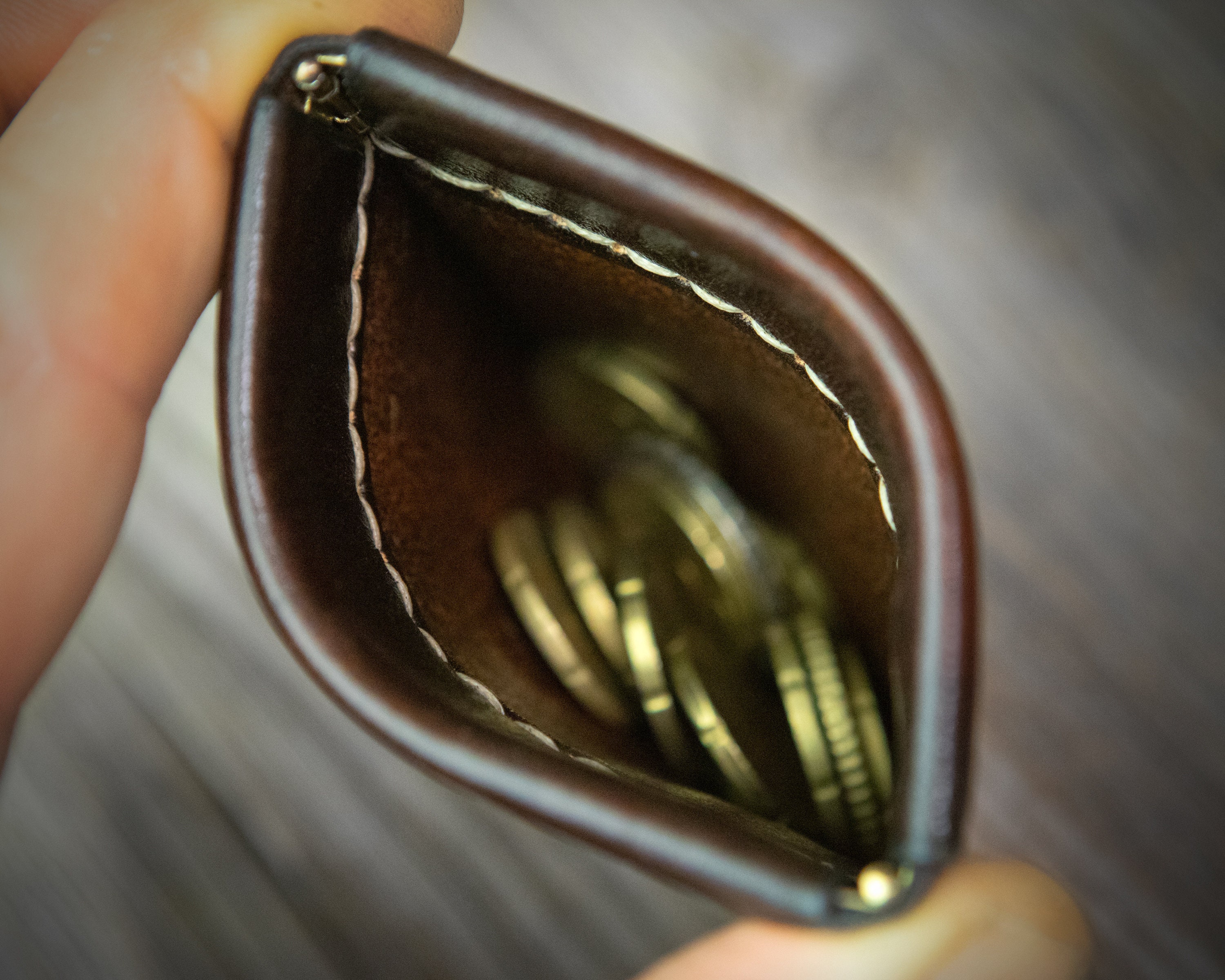 Leather Coin Purse, Squeeze Frame Pouch, Extendable Coin Pocket Card ...