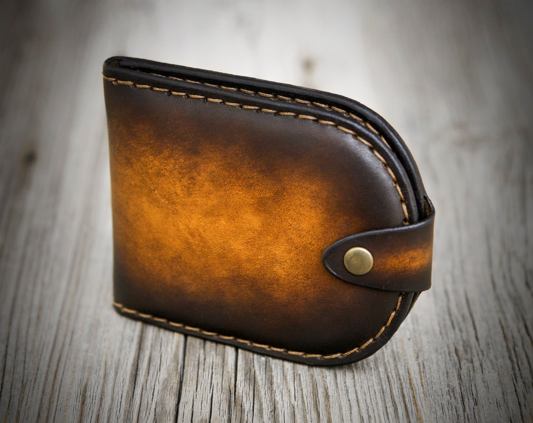 Handmade Italian Leather Coin Purse, Full Grain Leather Wallet Cash ...