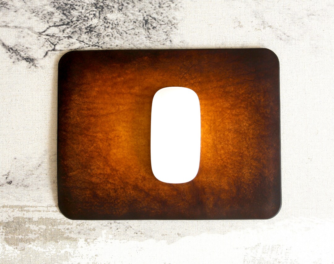Handmade Italian Leather Mouse Pad: Suede Lined, Personalized Desk Mat ...