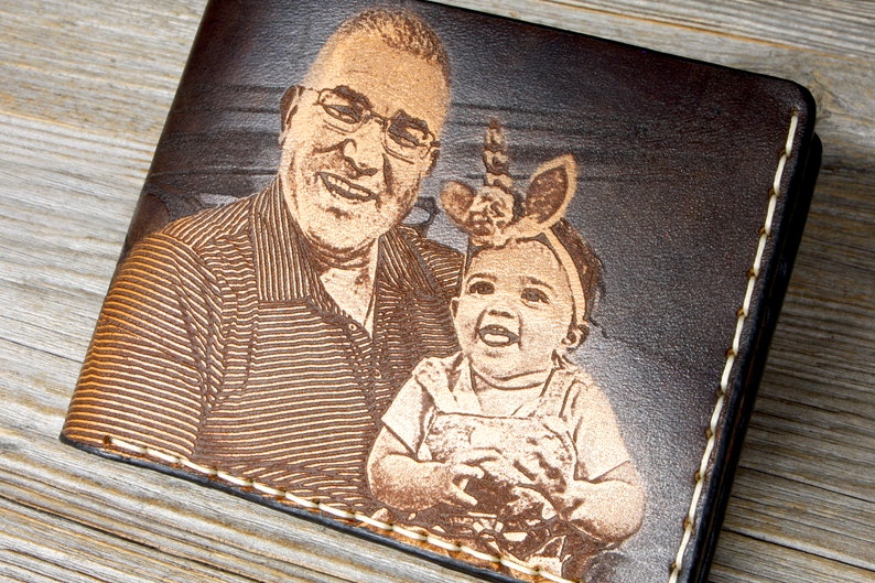 Photo Wallet Gift Photo Engraved Wallet Photo Wallet for | Etsy