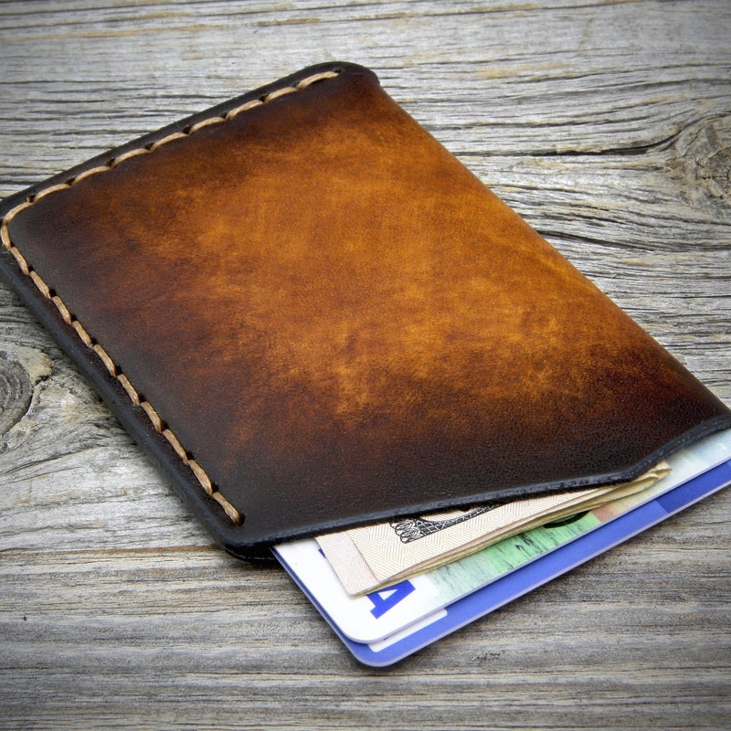 Leather Card Holder - Etsy