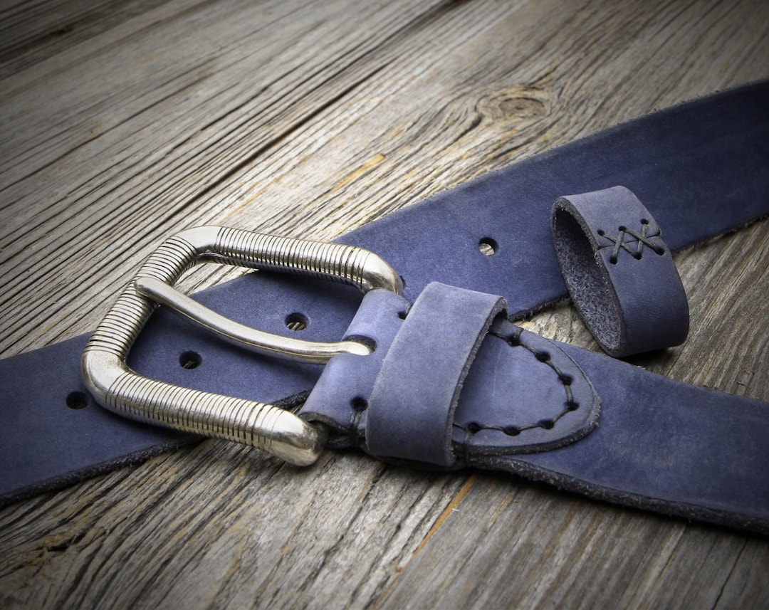 Blue Aged Leather Belt, Mens Leather Belt, Womens Leather Belt ...