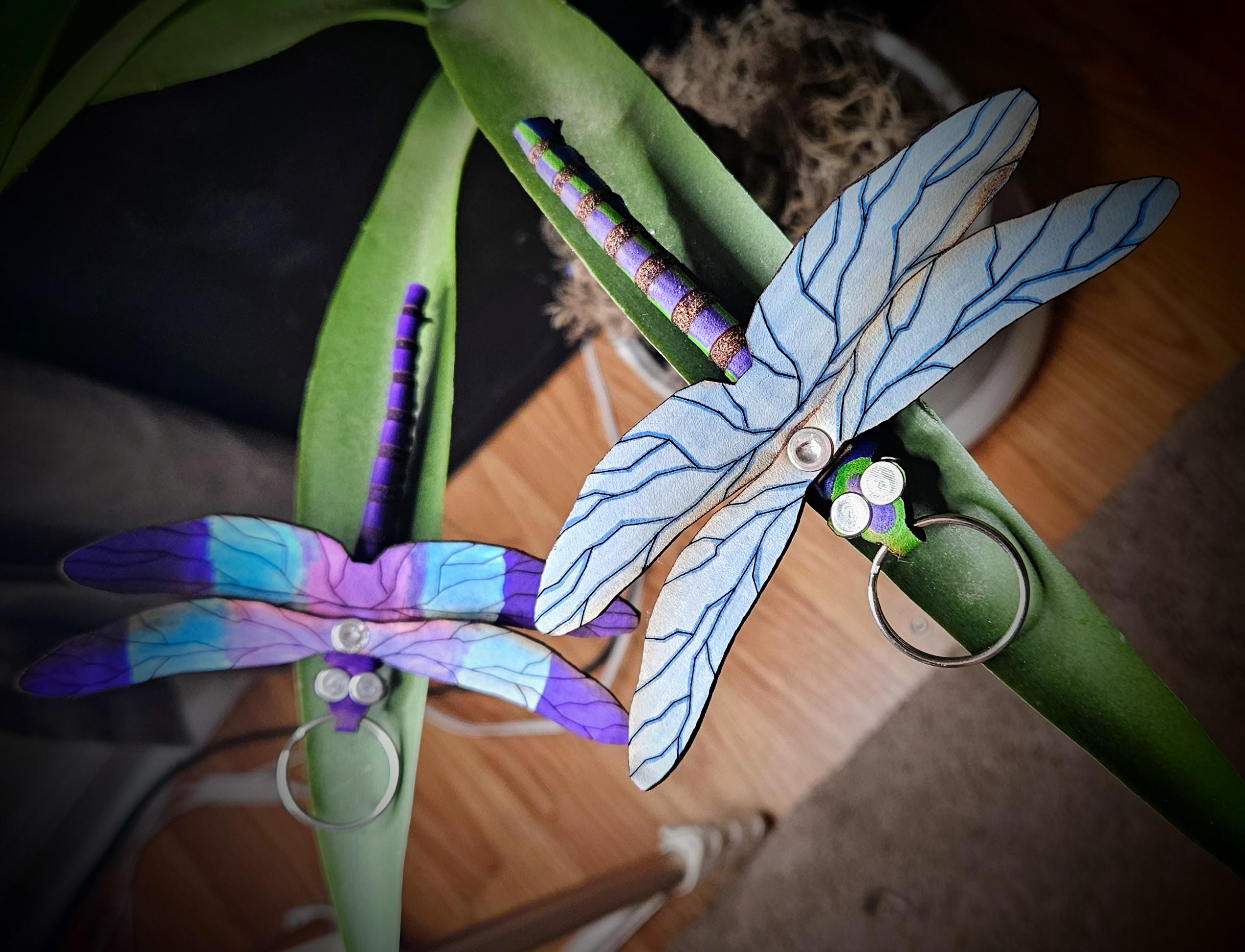 Leather Dragonfly Keychain Template - Etsy
