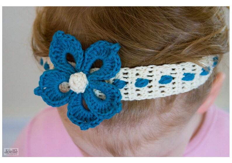 CROCHET PATTERN 'periwinkle' Flower Headband, Baby Crochet Pattern ...