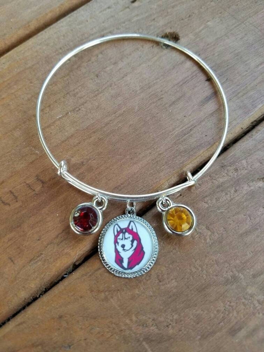 Bloomsburg University Themed With Silvertone Charms & - Etsy