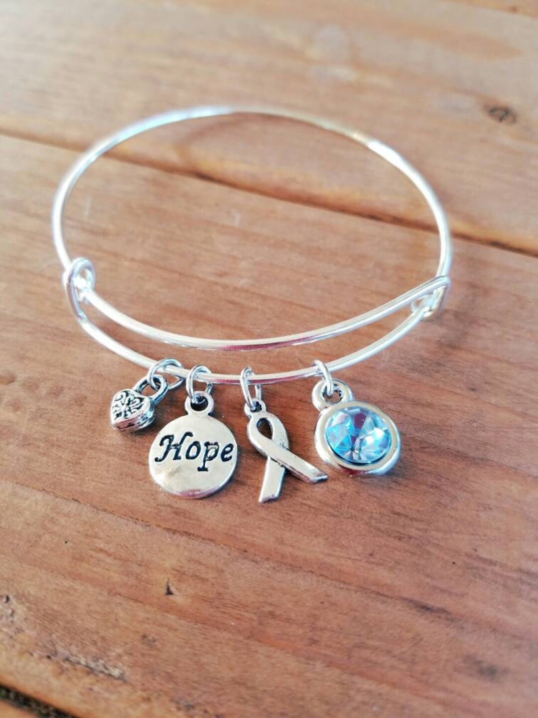 Prostate Cancer Awareness Silvertone Expandable Charm Bracelet FREE ...