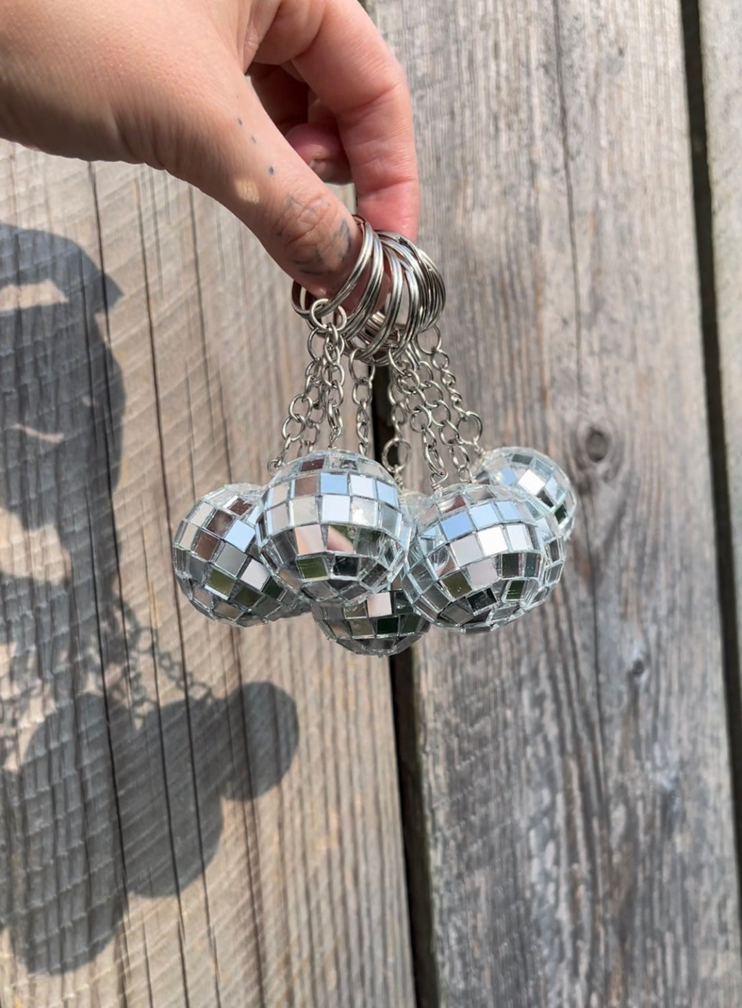 Silver Disco Stash Keychain - Etsy