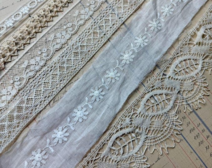 Vintage Lace Kit - 6 Yards of Vintage & Antique Lace Trim - off White ...