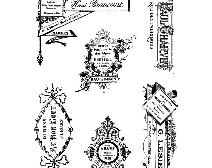 French Ads 2 Creative Expressions Taylor Made Journals Clear Stamp 6"x8 ...