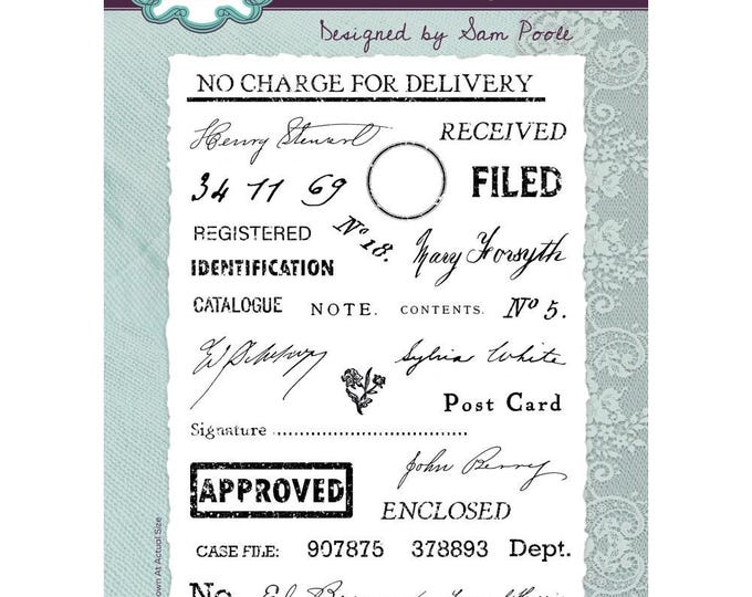 Signatures From the Past 1 Creative Expressions Clear Stamp Set 6"x8 ...