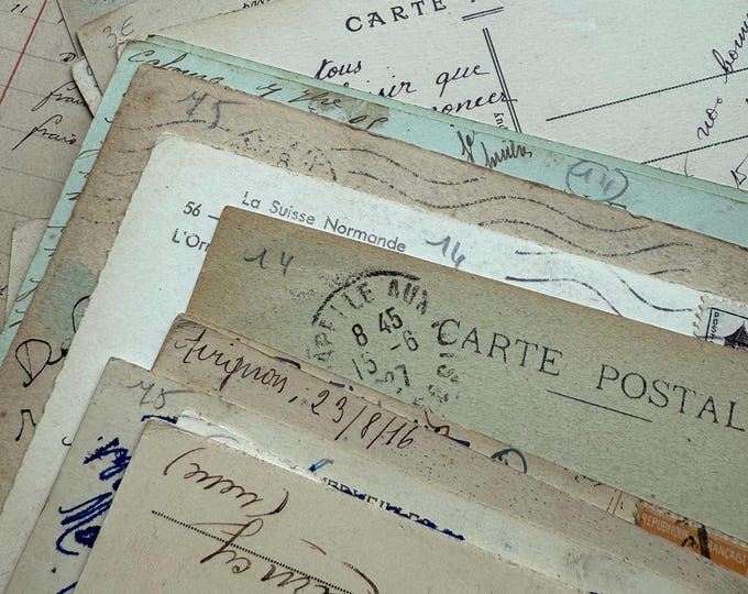 10 RANDOM Vintage & Antique French Postcards - Original Vintage for ...