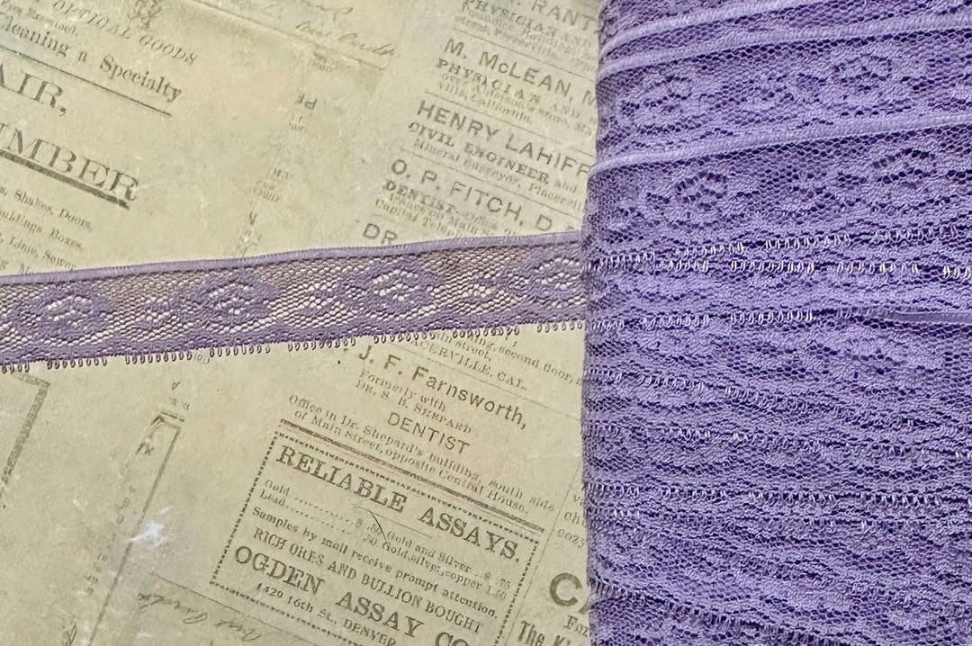 2 Yards 3/4” Dainty Lavender Seam Binding Lace Trim - New Old Stock - Etsy