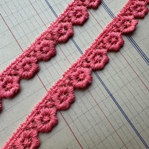 1 Yard Coral Soft Floral Lace Trim 1/2 Width - Etsy