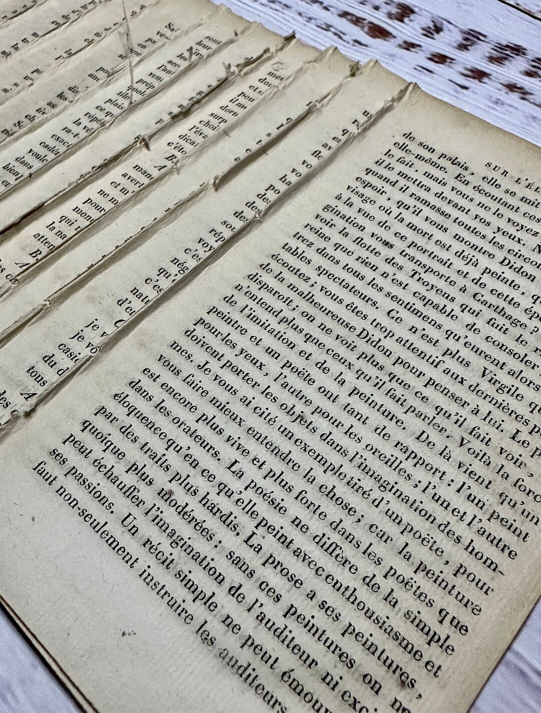 Antique French Rag Book Pages 1822 10 Pages Authentic Vintage 6 1/2 by ...