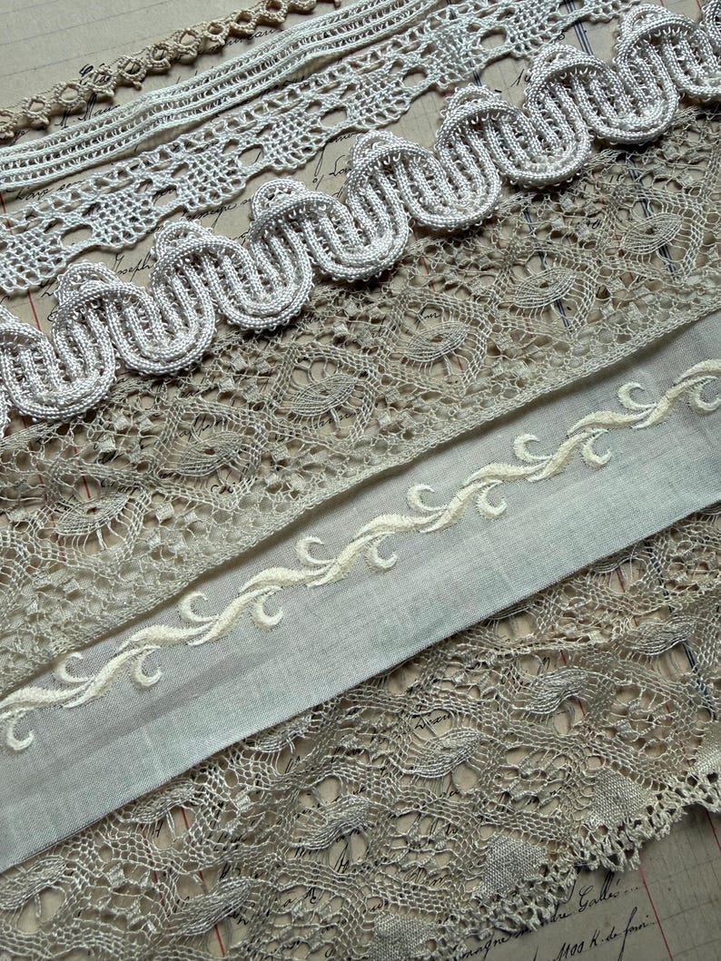 Antique Vintage Lace Kit - 7 Yards of Vintage & Antique Lace Trim - off ...