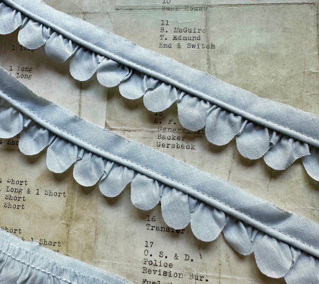 Vintage Light Powder Blue Ruffled Trim 1 Yard 1 1/2 Width - Etsy