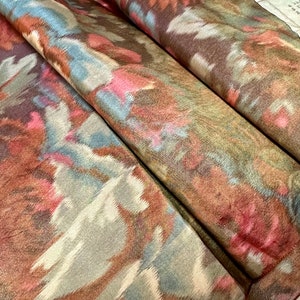 Antique Rare Vintage Watered Silk Floral Ikat Wide 8 3/4 Width Over 1 ...