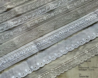 Vintage Lace Kit 9 Yards of Vintage & Antique Lace Trim off White Beige ...