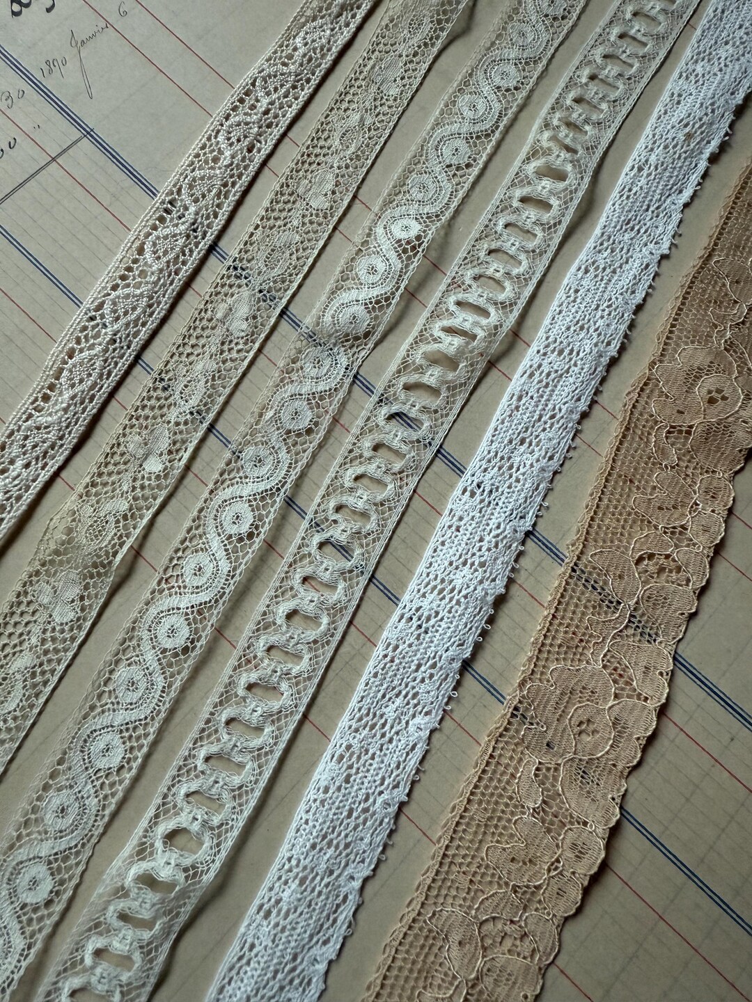 Vintage Lace Kit - 6 Yards of Vintage & Antique Lace Trim - off White ...