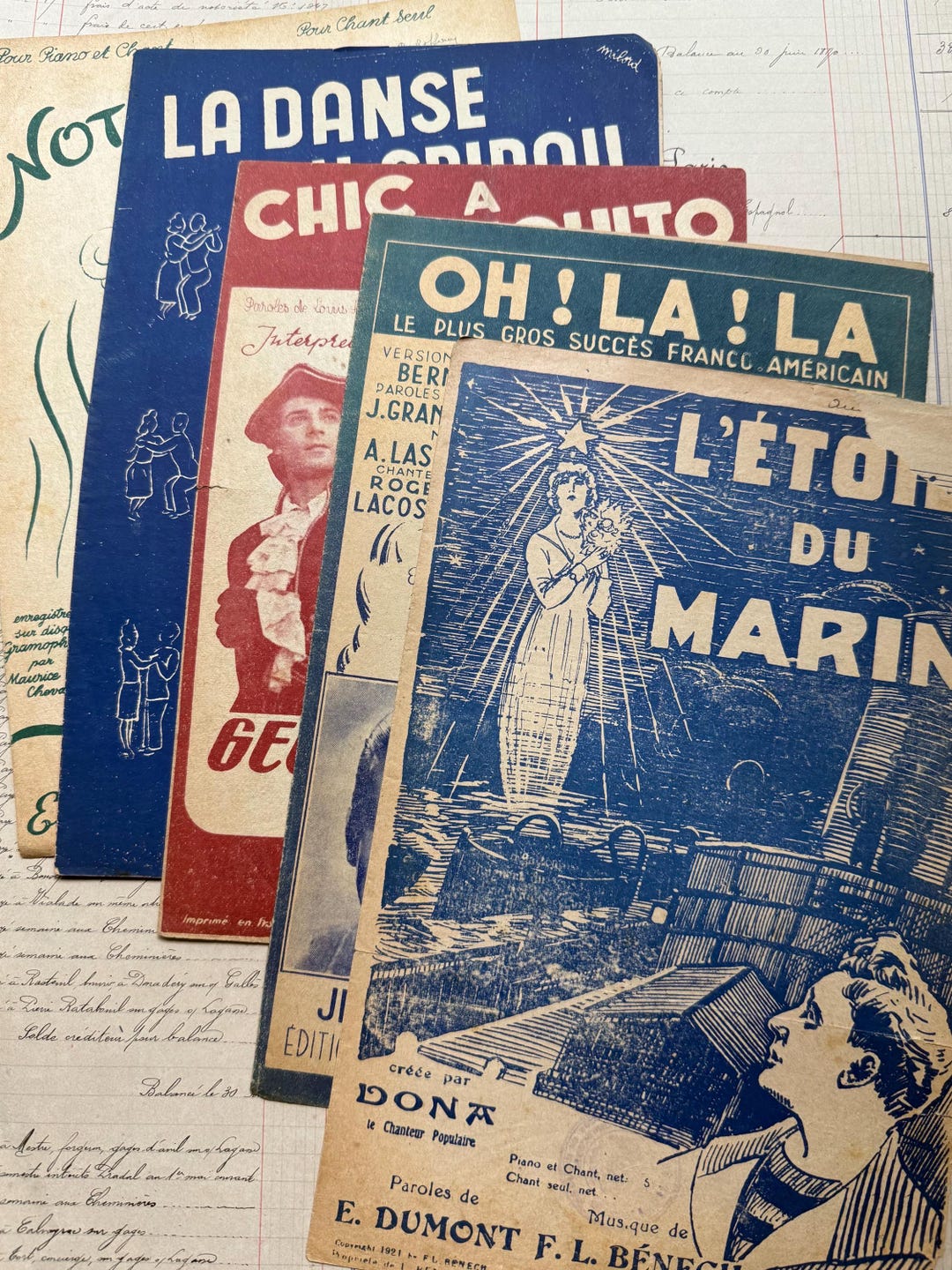 Antique French Music Pamphlet Set - Original Authentic - Musique ...