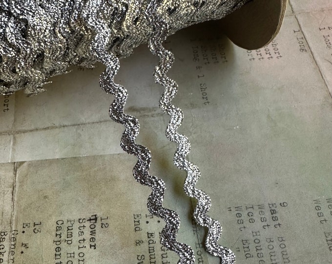 Metallic Platinum Silver Ric Rac 1/4 - Etsy