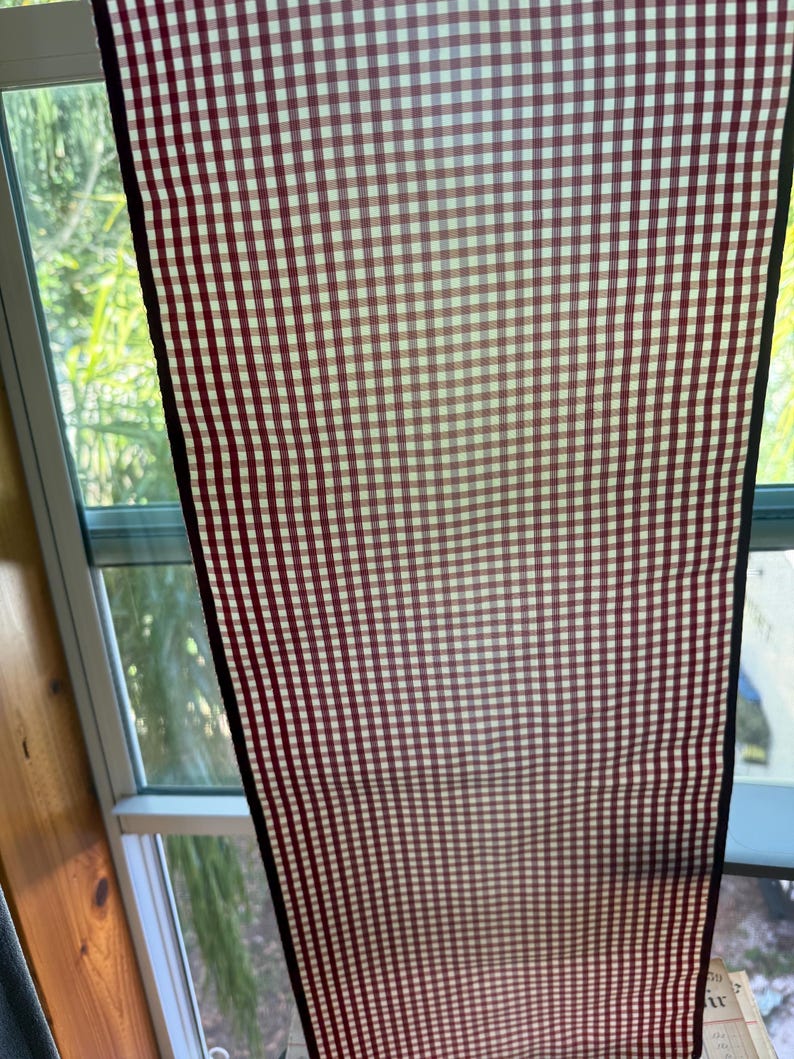 Antique Rare Deep Red Maroon Checkered Rayon Silk Color Shifting Wide ...