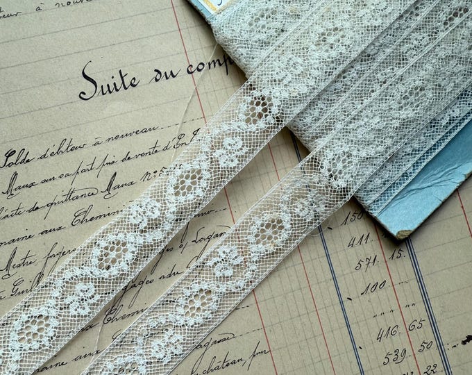 Antique French Valenciennes Delicate Lace Trim - 1 Yard - Made in ...