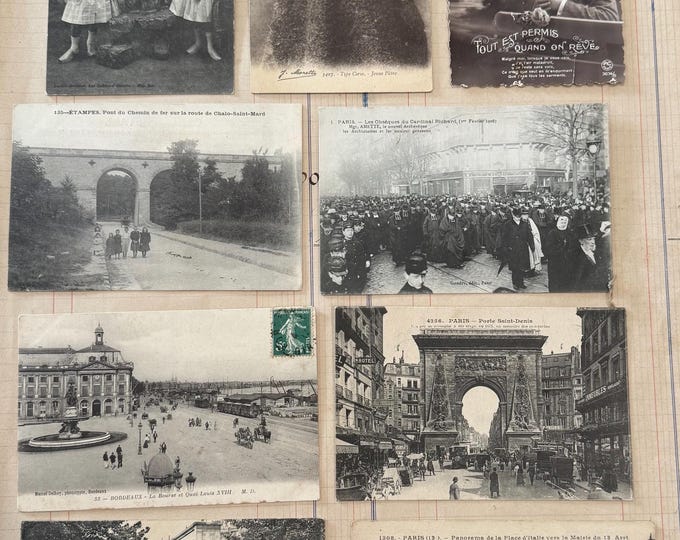 Authentic Antique 19th Century French Folio Handwritten Document ...